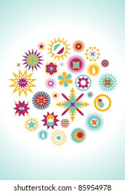 Set Summer Design Elements Stock Vector (Royalty Free) 85954978 ...