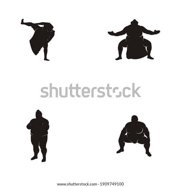 Set Sumo Fight Logo Design Sumo Stock Vector (Royalty Free) 1909749100 ...