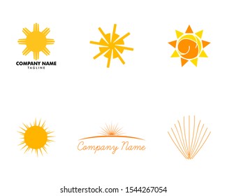 Set Sun Logo Design Template Vector Stock Vector (Royalty Free ...