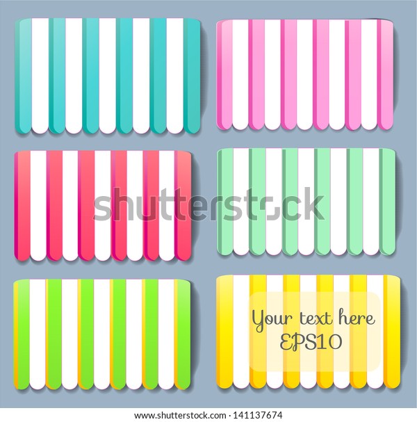 Set Sunblind Backgrounds Vector Illustration Stock Vector (Royalty Free ...