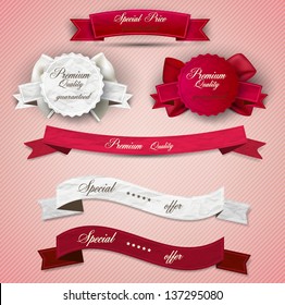Set Superior Quality Satisfaction Guarantee Ribbons Stock Vector ...