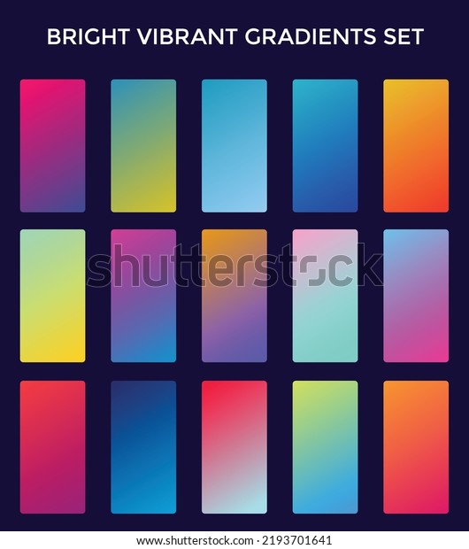 Set Swatches Colorful Gradient Background Palette Stock Vector (Royalty ...