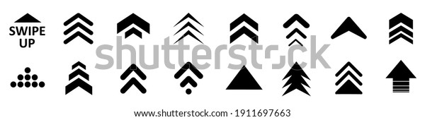 Set Swipe Arrows Icon Group Arrows Stock Vector (Royalty Free ...