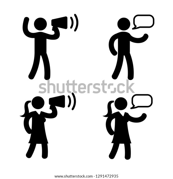 Set Symbol People Collection Stick Figures: vector de stock (libre de ...