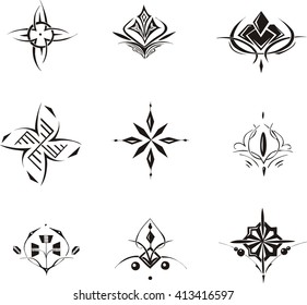 Collection Decorative Vector Fleuron Divider Ornaments Stock Vector ...