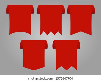 Set Tags Labels Red Colour Stock Vector (Royalty Free) 1576647904 ...