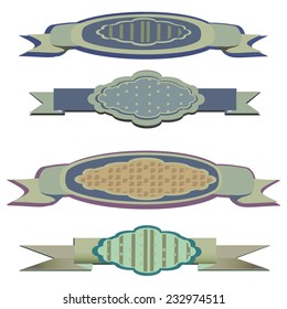 Set Tapes Labels Vector Illustration Elements Stock Vector (Royalty ...