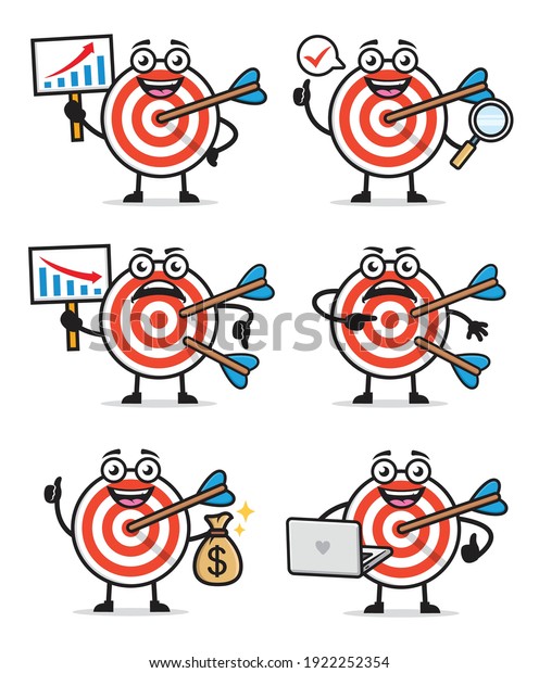 Set Target Character Design Stock Vector (Royalty Free) 1922252354 ...