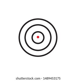 Red Target Black Circlevector Illustration Stock Vector (Royalty Free ...