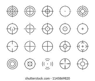 Set Target Line Icons Stock Vector (Royalty Free) 1145869820 | Shutterstock