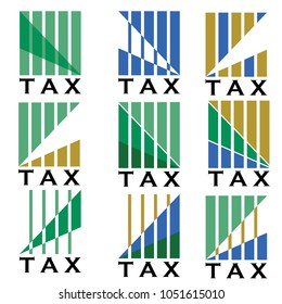 Set Tax Service Vector Logo Symbol Stock Vector (Royalty Free ...