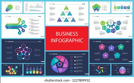 Set Different Groups Infographic Elements Infographics Stock Vector ...