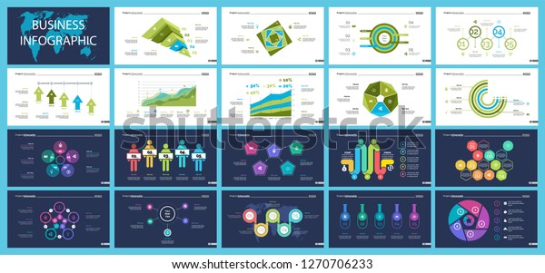 Set Teamwork Statistics Concept Infographic Charts Stock Vector ...