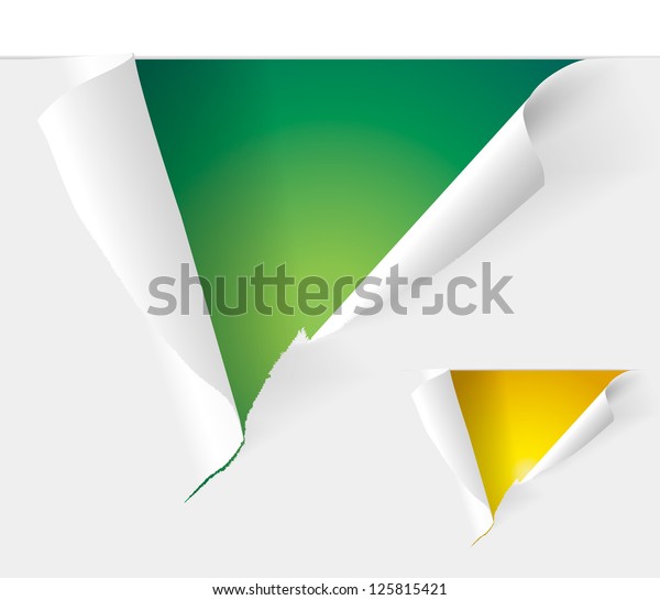Set Teared Papers On Colorful Background Stock Vector (Royalty Free ...
