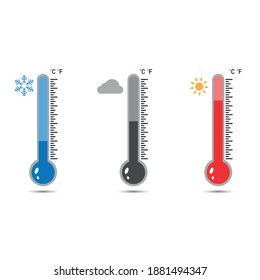 Set Temperature Icons Plane On Isolated Stock Vector (Royalty Free ...