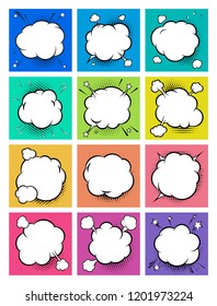 Set Templates Cartoon Background Boom Comic Stock Vector (Royalty Free ...