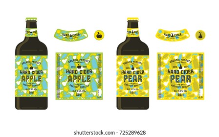 Set Templates Labels Hard Cider Label Stock Vector (Royalty Free ...