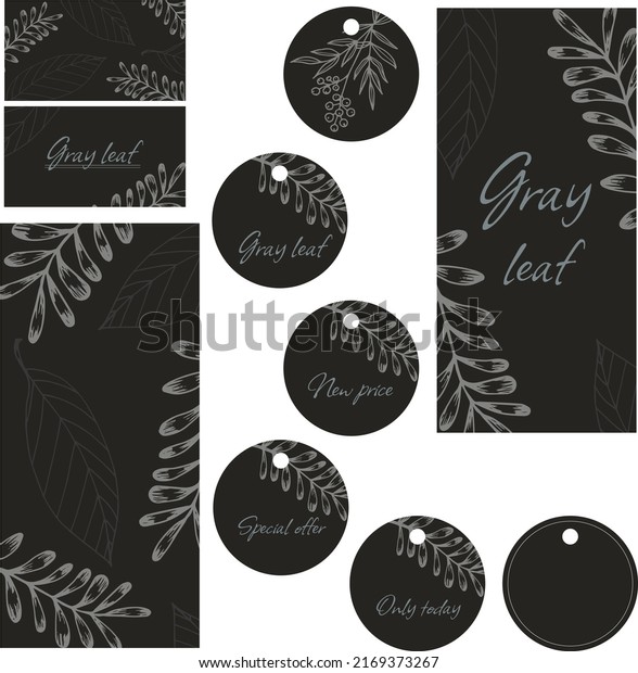 Set Templates Packaging Tags Flyers Cards Stock Vector (Royalty Free ...