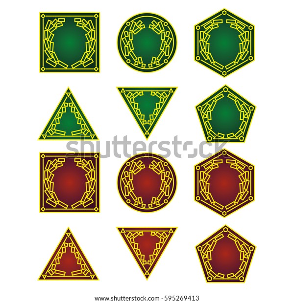 Set Templates Patches Stock Vector (Royalty Free) 595269413 | Shutterstock