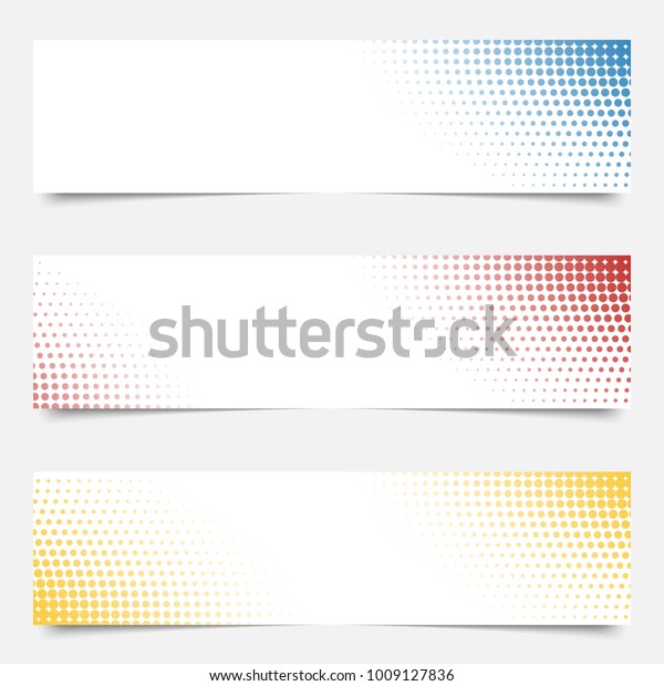 Set Templates Web Banners Dots On Stock Vector (Royalty Free ...