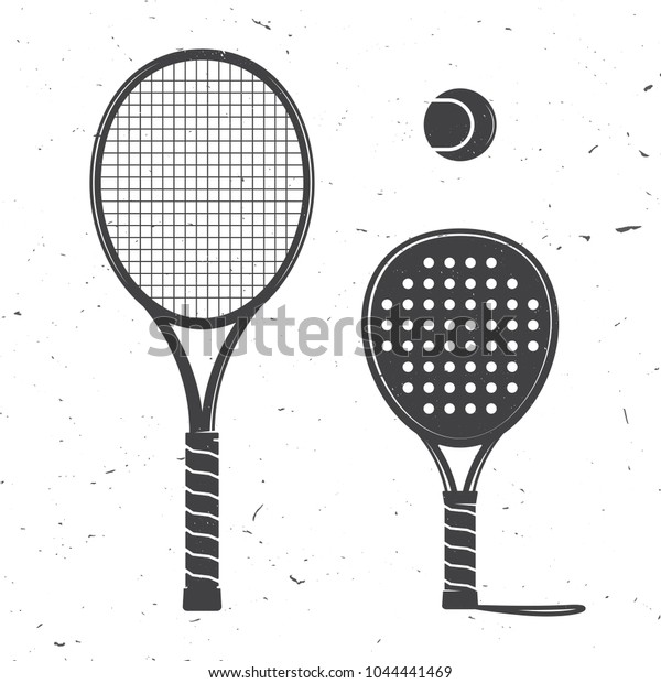 Set Tennis Rackets Tennis Ball Icon Stock Vector (Royalty Free ...
