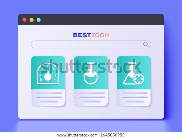 Set Test Tube Flask Motor Gas Stock Vector (Royalty Free) 1645050955 ...