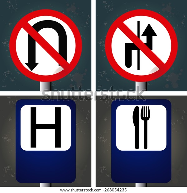 Set Textured Backgrounds Traffic Signals Vector Stock Vector (Royalty ...
