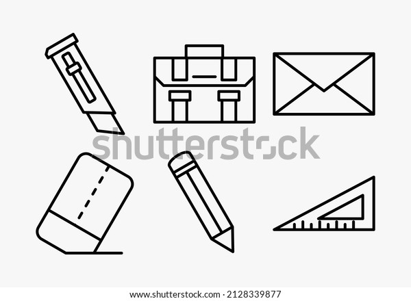 Set Thin Icons Set Out Line Stock Vector (Royalty Free) 2128339877 ...
