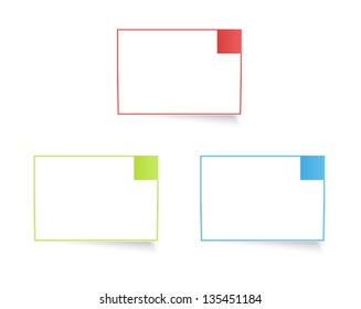 Set Three Blank Rectangle Templates Subtle 스톡 벡터(로열티 프리) 135451184 ...