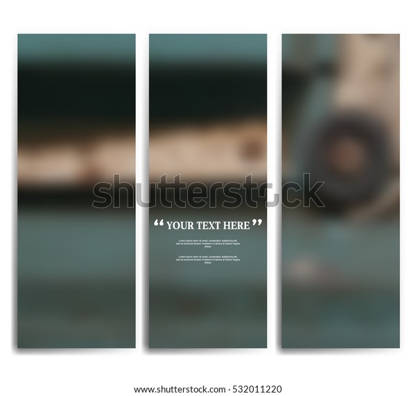 Set Three Blurred Abstract Background Template Stock Vector (Royalty ...