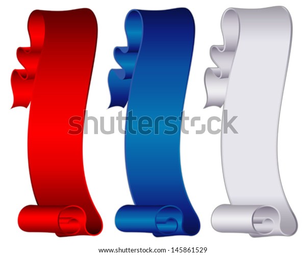 Set Three Colorful Streamer Poster Stock Vector (Royalty Free ...