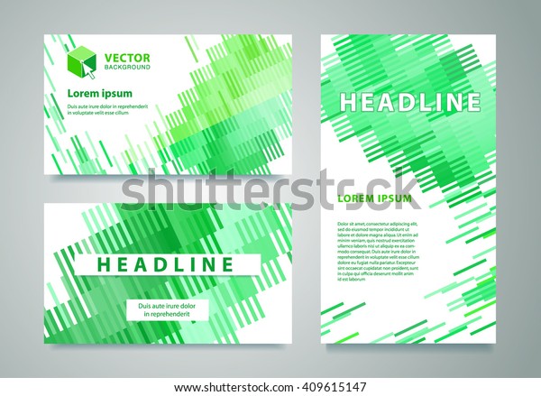 Set Three Modern Geometric Vector Template Stock Vector (Royalty Free ...