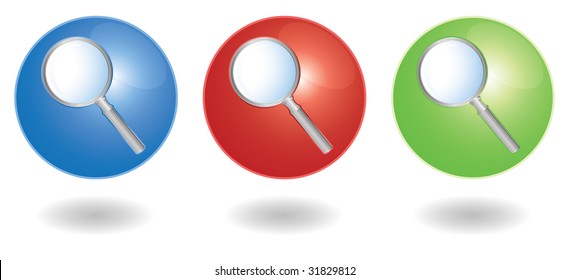 Set Three Search Icons Stock Vector (Royalty Free) 31829812 | Shutterstock