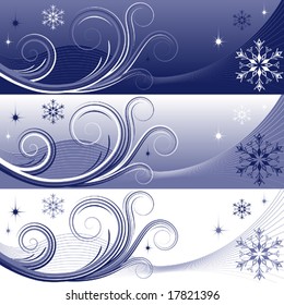 Set Three Winter Banners Stock Vector (Royalty Free) 17821396 ...
