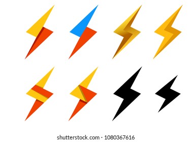 Lighting Bold Icon Thunder Lightning Icons Stock Vector (Royalty Free ...