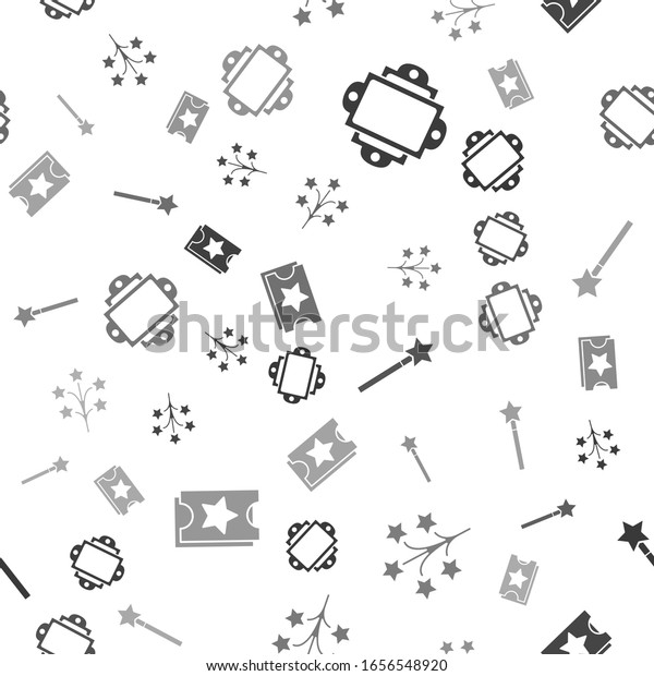 Set Ticket Fireworks Magic Wand Ticket Stock Vector (Royalty Free ...