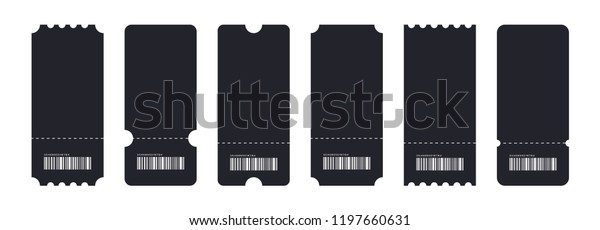 Set Ticket Template Tickets Collection Vintage Stock Vector (Royalty ...