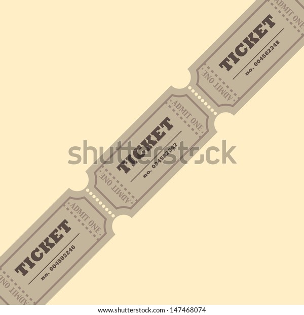 Set Tickets Strip Line Illustration Stock Vector (Royalty Free ...