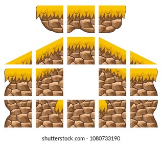 Set Tile Set Creating 2d Game Stock Vector (Royalty Free) 1080733190 ...