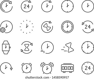Set Time Icons Clock Watch Minute Stock Vector (Royalty Free) 1466130647