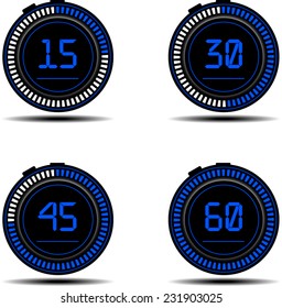 Set Timers 15 30 45 60 Stock Vector (Royalty Free) 231903025 | Shutterstock