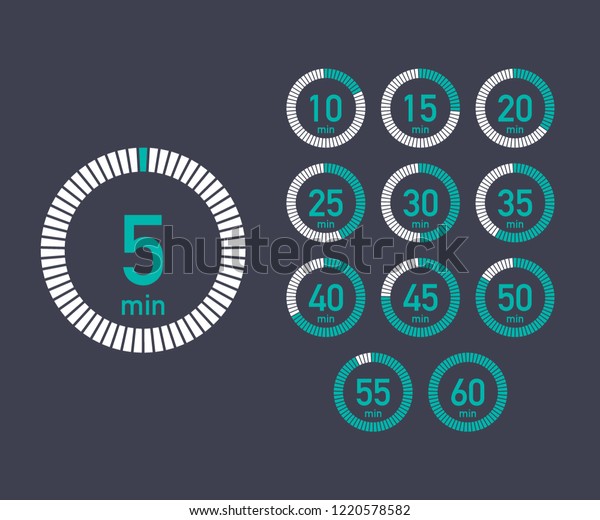 Set Timers Sign Icon Full Rotation Stock Vector (Royalty Free) 1220578582