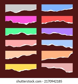 Set Torn Paper Sheet Graphic Vector Stock Vector (Royalty Free ...
