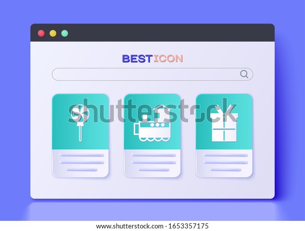 Set Toy Train Lollipop Gift Box Stock Vector (Royalty Free) 1653357175 ...