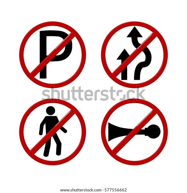 Set Transit Signals On White Background Stock Vector (Royalty Free ...