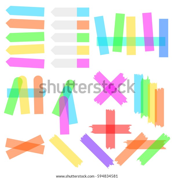 Un conjunto de cintas adhesivas, adhesivos: vector de stock (libre de ...
