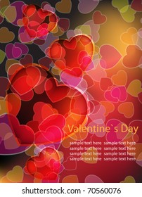 Set Transparent Hearts On Shone Background Stock Vector (Royalty Free ...