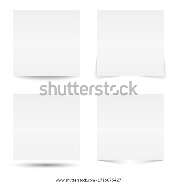 Set Transparent Realistic Shadow Effects Blank Stock Vector (Royalty ...