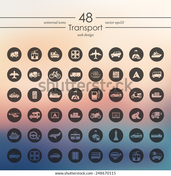 Set Transport Icons Stock Vector (Royalty Free) 248670115 | Shutterstock