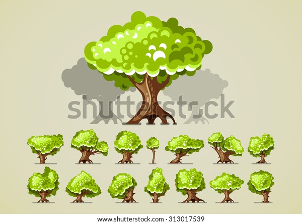 Set Trees Video Games Stock Vector (Royalty Free) 313017539 | Shutterstock